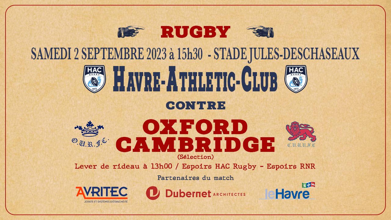 Histoire HAC Oxford Cambridge - Hac Rugby